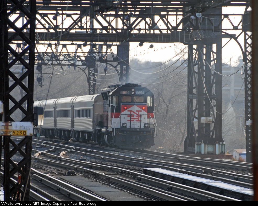 CDOT 6694 crossing the Norwalk River on its return to New Haven